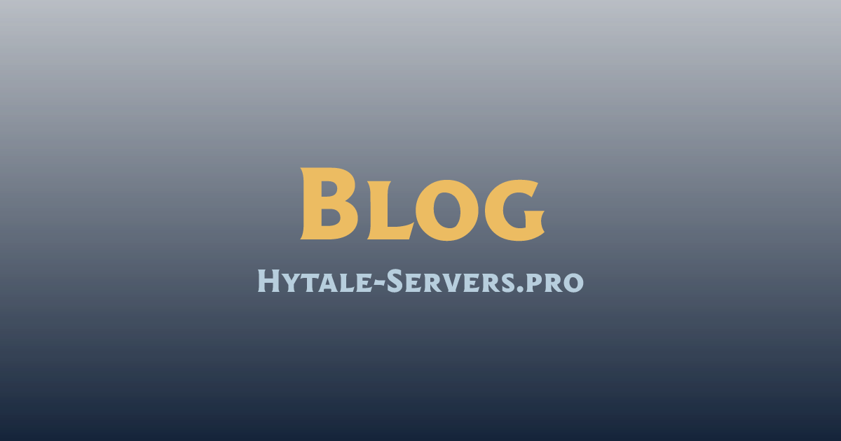 Blog Hytale Servers Pro