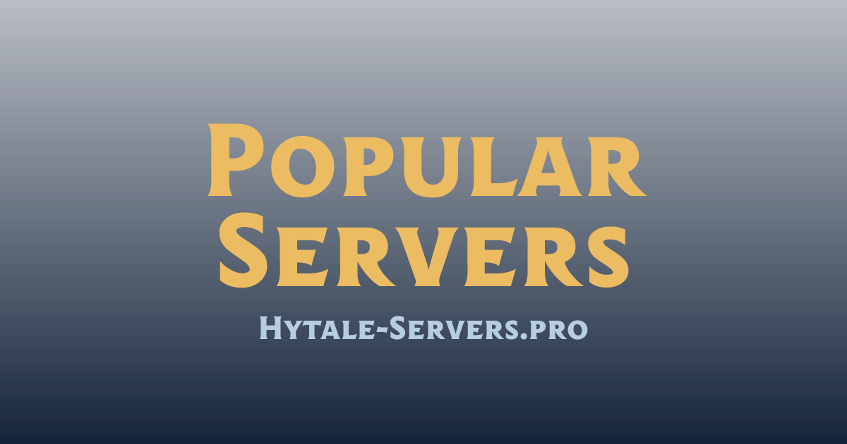 Most Popular Hytale Servers March 2026 Hytale Servers Pro